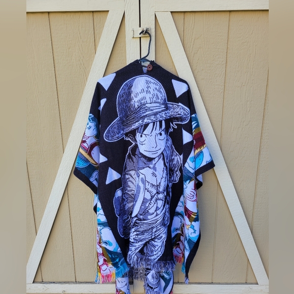 Handmade | Jackets & Coats | Handcrafted One Piece Luffy Poncho | Poshmark